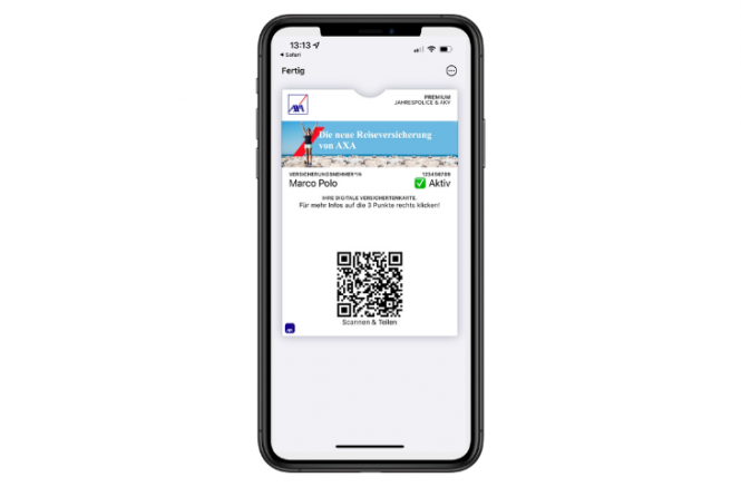 AXA Deutschland stellen die digitale Versicherungskarte vor